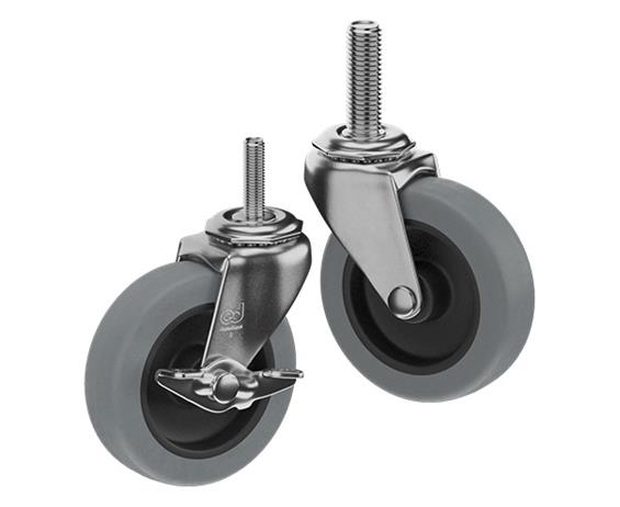 Casterdepot Threaded Stem Casters - Chemical, Oil & Water Resistant ...