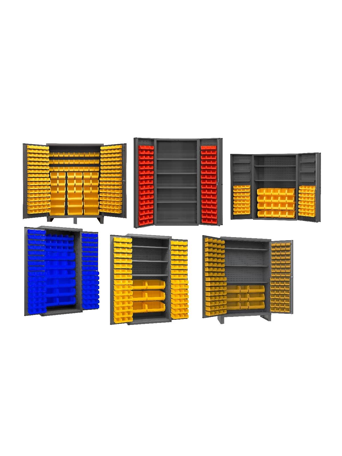 Heavy Duty All-Welded Bin & Shelf 14 Ga. Steel Storage Cabinets